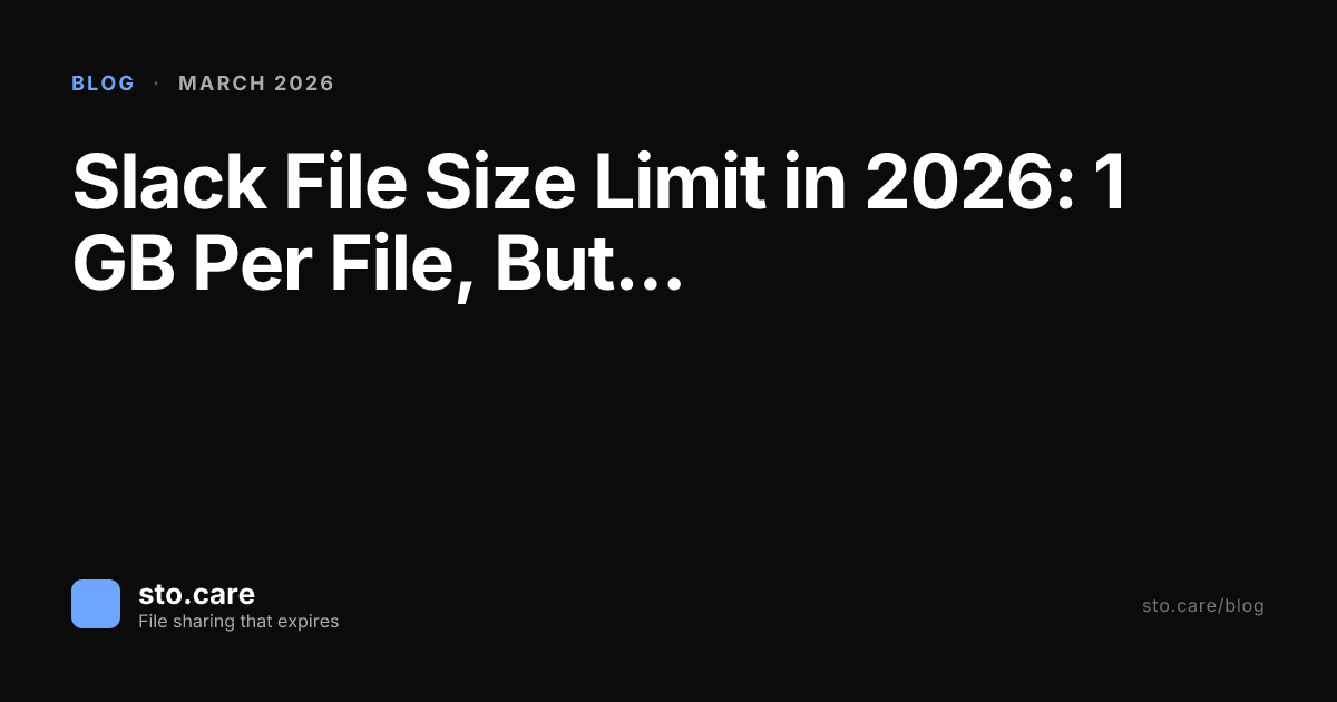 Slack File Size Limit in 2026: 1 GB Per File, But...